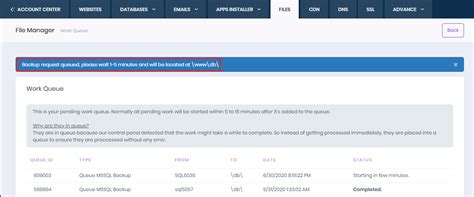 how can i download mysql mssql database backup from server