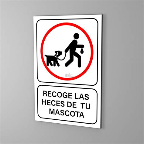 21x15cm Recoge Las Heces De Tu Mascota Proteción Civil