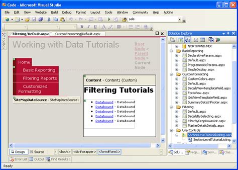 pages maîtres et navigation de site c microsoft learn