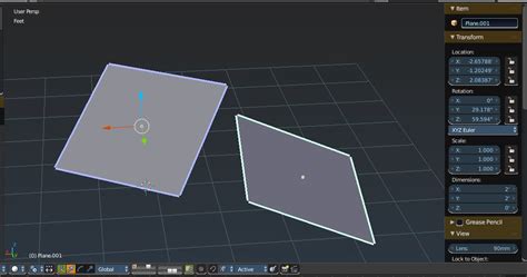 modeling align one face to another face of object blender stack