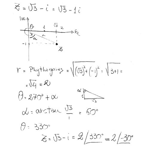write the complex number sqrt3 i in polar form socratic
