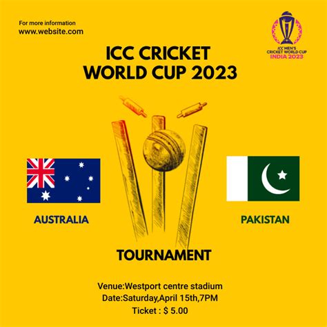 Icc World Cup 2023 Template Postermywall
