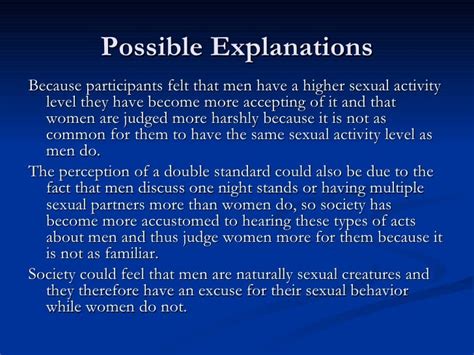 The Sexual Double Standard