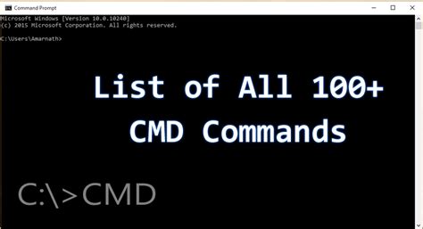 here s the list of all 100 cmd commands for your windows computer