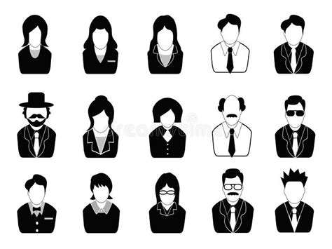 Business People Icons Set Stock Vector Illustration Of Person 25757690