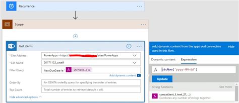 flow failing on get items column doesn t exist power platform community