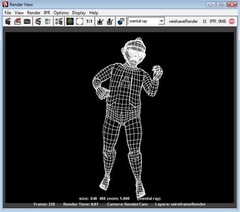 rendering wireframes in maya for compositing with after effects