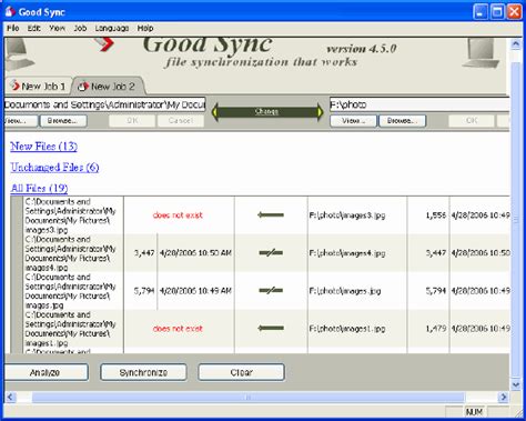 screenshots of automatic file synchronizer and backup goodsync