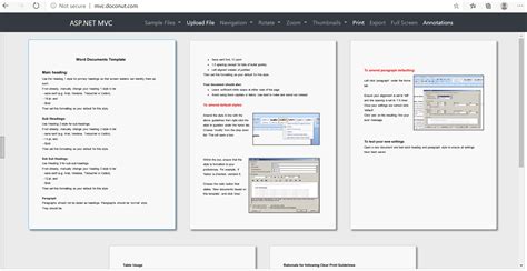 online document viewer library for asp mvc