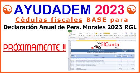 Ayudadem 2023 Archivo Excel Base Para El Llenado De La Declaración