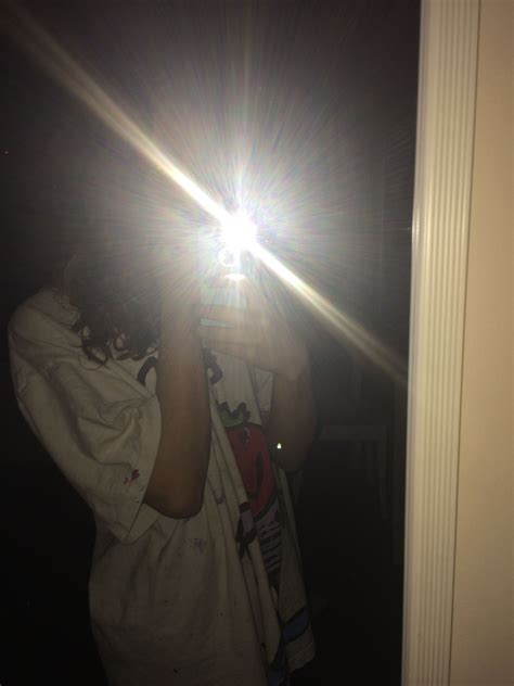 Grunge Indie Boho Mirror Reflection Flash Chụp ảnh Tự Sướng Ảnh Tự