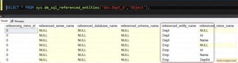 how to get object dependencies in sql server