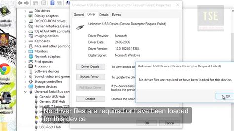 how to fix unknown usb device device descriptor request failed usb