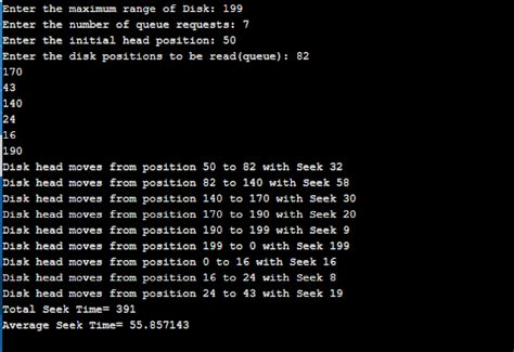 c program to simulate c scan disk scheduling algorithm logic