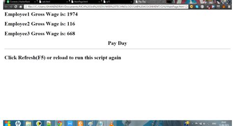 develop a javascript program that will determine the gross pay for each