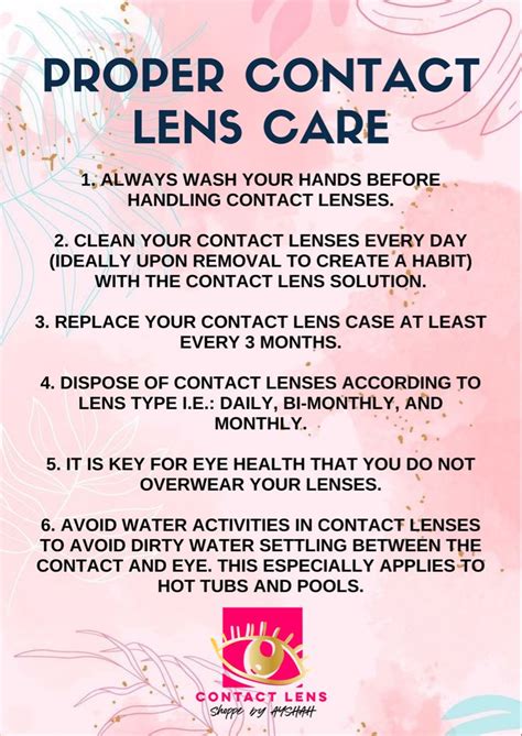 Proper Contact Lens Care Contact Lens Care Contact Lenses Contact