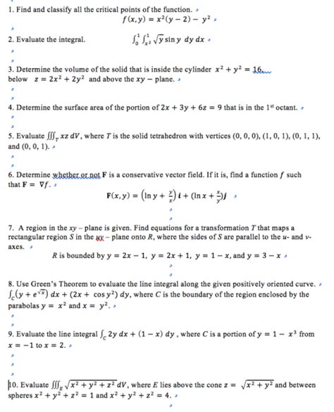 All Of 10 Questions Please 1 Find And Classify All The Critical