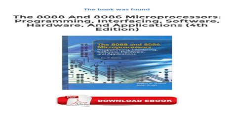 download the 8088 and 8086 microprocessors … · the 8088 and 8086