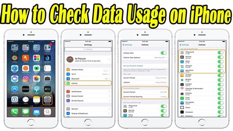 how to check data usage on an iphone youtube