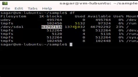 how to check disk space in unix youtube