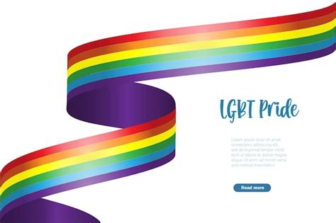 Premium Vector Lgbt Rainbow Flag Sexual Identity In Gradient Ribbon