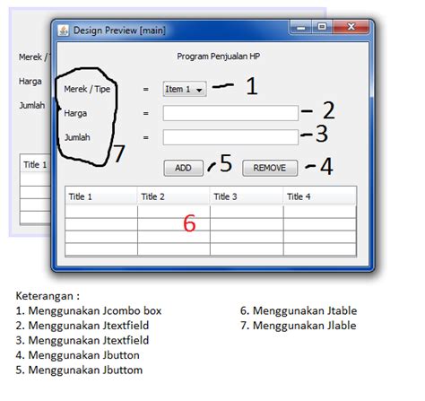 membuat program data penjualan hp dengan jtable di java
