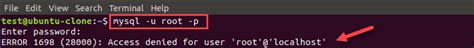how to fix mysql error access denied for user root localhost
