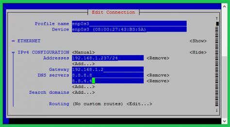 how to configure static ip on centos 8 cli tecadmin