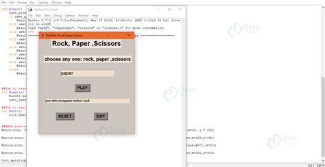 python rock paper scissors game dataflair