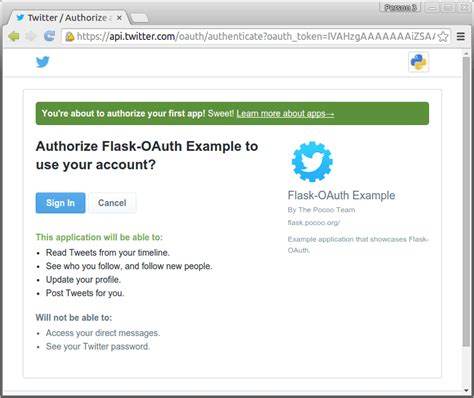 login to flask app with twitter python tutorial