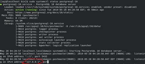 failed to connect postgresql in redhat stack overflow