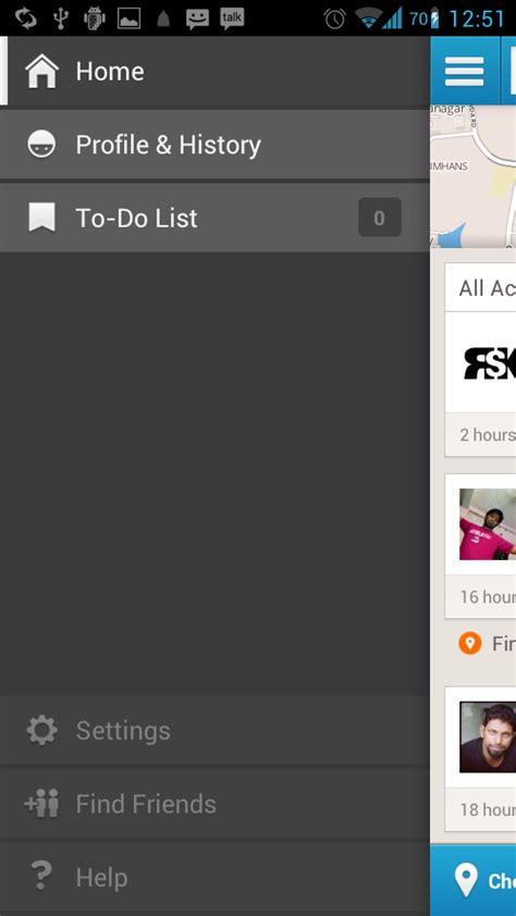actionbar and sliding out menu in android stack overflow