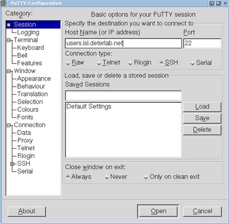 accessing testbeds using ssh deterlab documentation