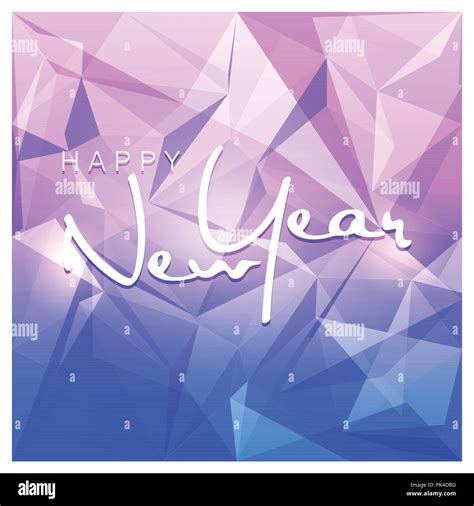 Happy New Year Typography With Abstract Background Design Vector Stock