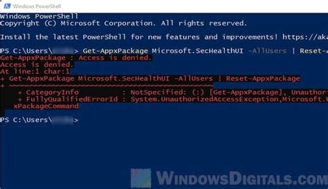 get appxpackage is not recognized as an internal or external command