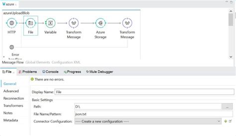 upload blob to azure container azure storage connector
