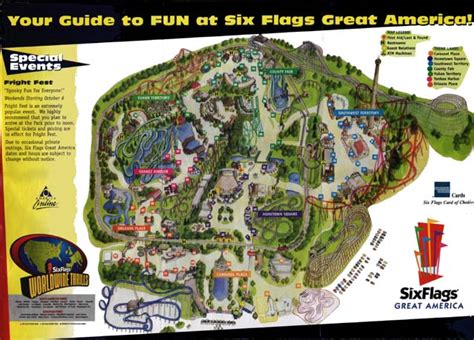 Six Flags Great America 2001 Map