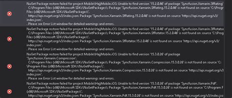 xamarin forms c xamarin forms error in nuget packages when import