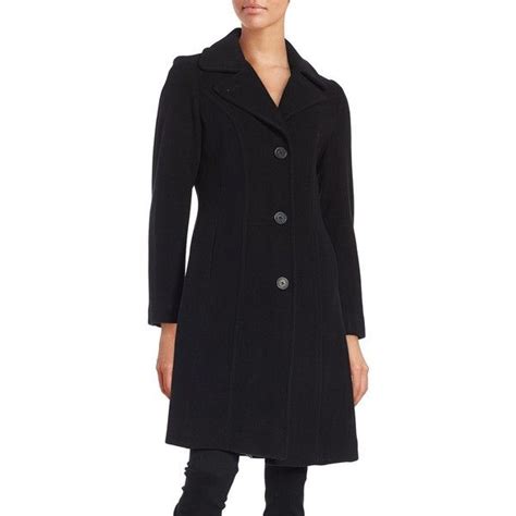 Anne Klein Wool And Cashmere Blend Walker Coat 120 Liked On Polyvore