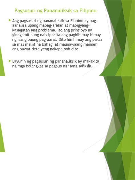 Pagsusuri Ng Pananaliksik Sa Filipino Pdf