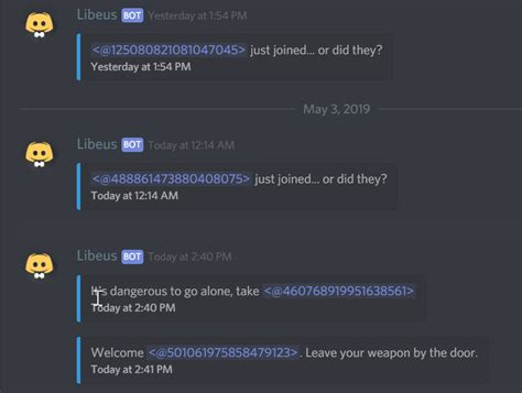 javascript discord js mention players on welcome stack overflow