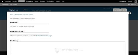 hostknox drupal blocks tutorial
