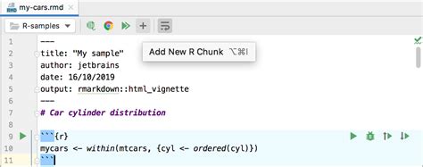 work with r markdown jetbrains dataspell