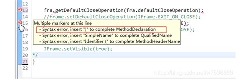 调用方法报错 syntax error insert to complete methoddeclara csdn博客