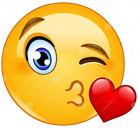 Emoticon Blowing Kiss Stock Vector Illustration Of Cute 248179531
