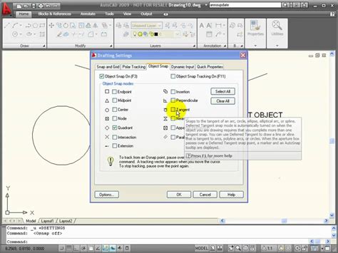 autocad tutorial using object snaps part 2 youtube