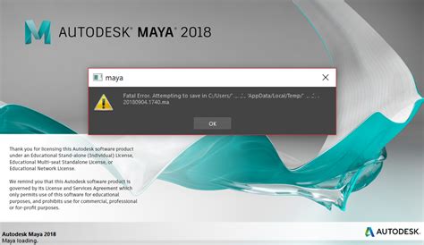solved fatal error attempting to save in c users in