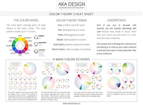 color theory simplified free printable cheat sheet