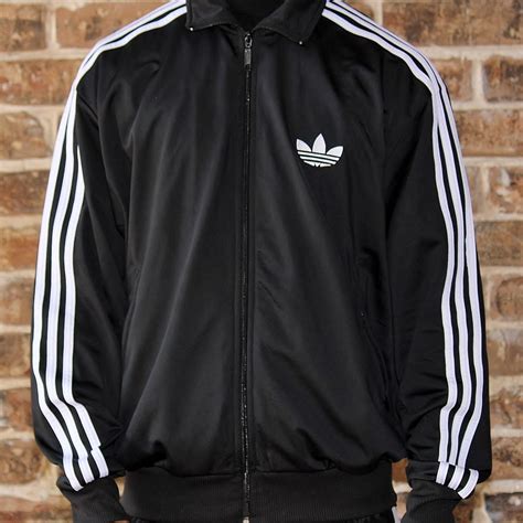 2009 Adidas Originals Black Trefoil Hooded Hoodie Track Jacket Sz L