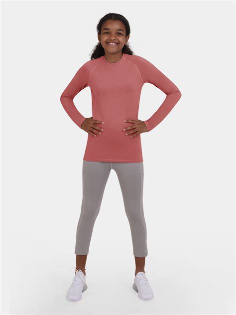 Girls Superthermal Long Sleeve Top Dusty Rose Marl Tca